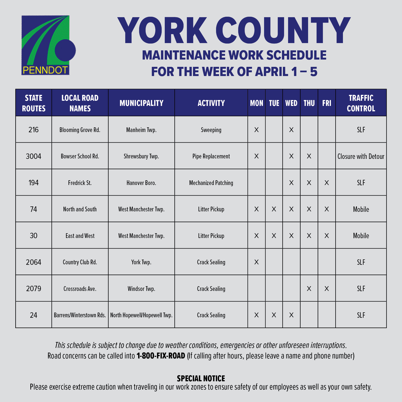 York County Road Construction | PA State Rep. Joe D'Orsie